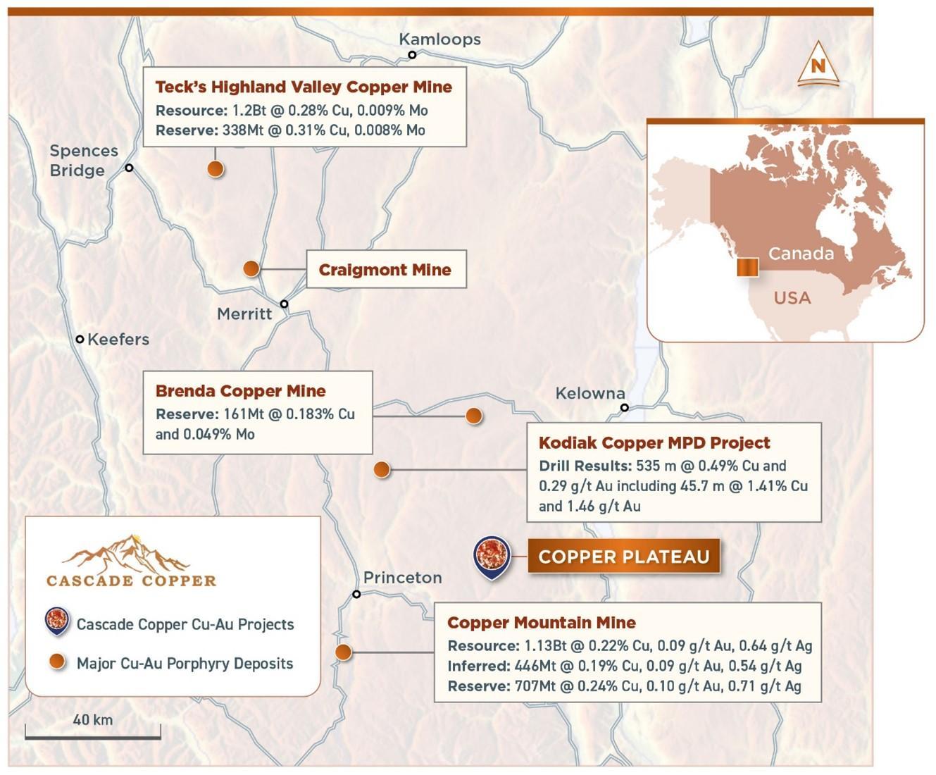 CASCADE COPPER FINALIZES AGREEMENT FOR THE PURCHASE OF THE COPPER PLATEAU PORPHYRY PROJECT IN ...